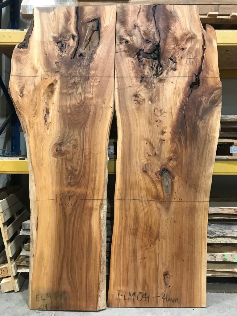 Elm Table Tops Desks with Live Edges ⁄ Elephant Timber Supplies