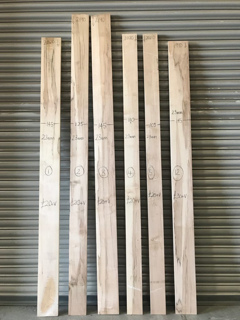 Sycamore Narrow Planks with Straight Edges ⁄ Elephant Timber Supplies