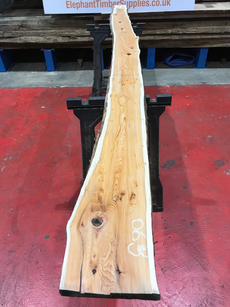 Yew #063 Kiln Dried Plank with live wayne edges