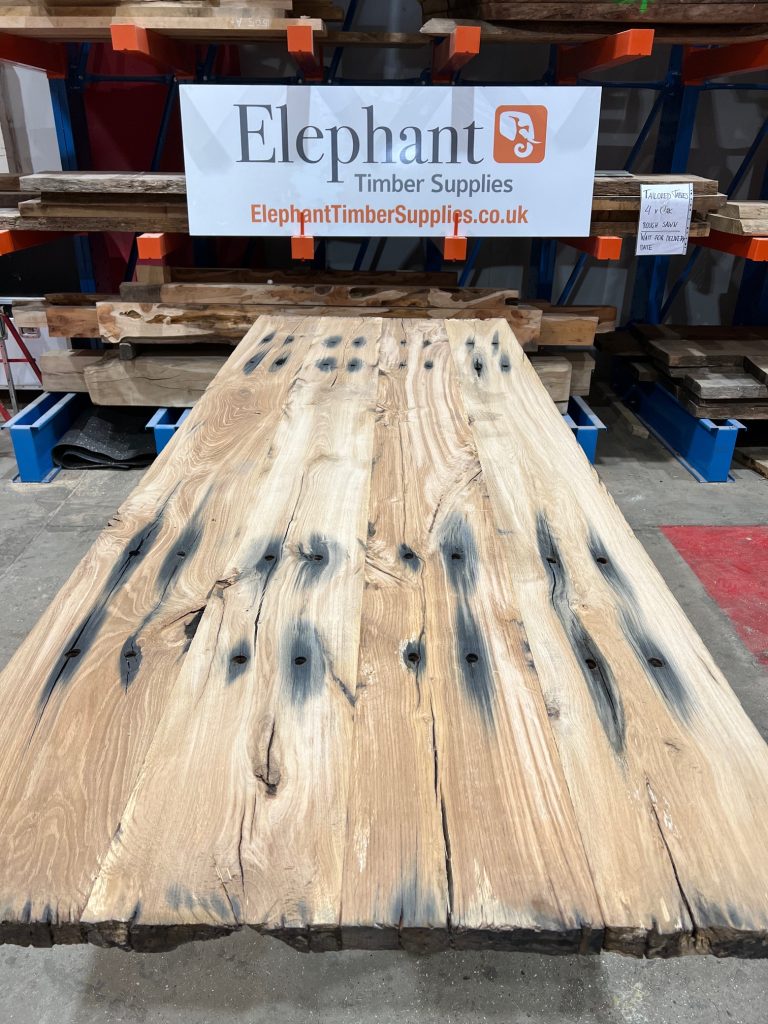 Rustic Oak table top made from reclaimed train sleepers ⁄ Elephant ...