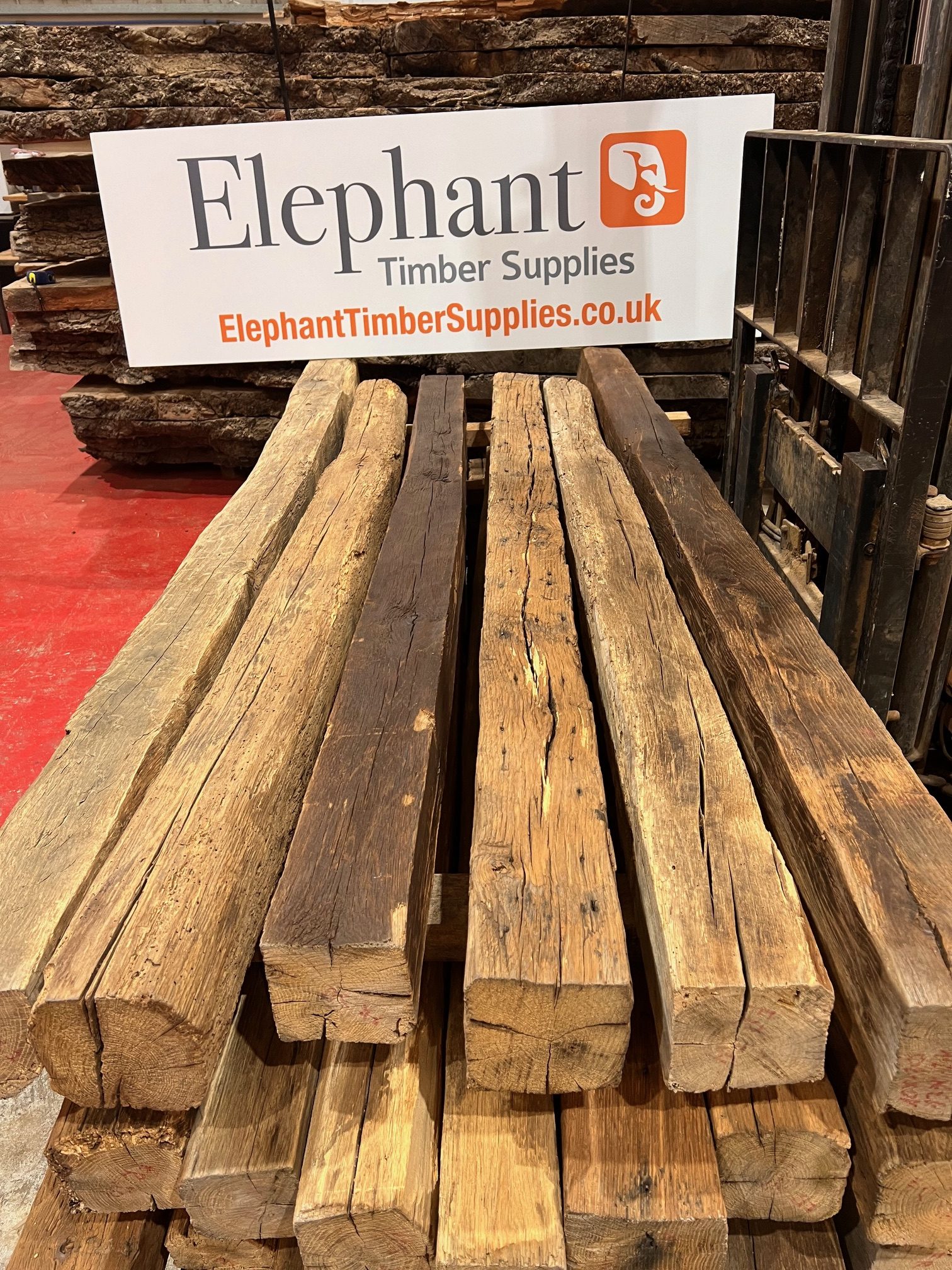 Reclaimed Oak Beams (Late 19th Century) ⁄ Elephant Timber Supplies